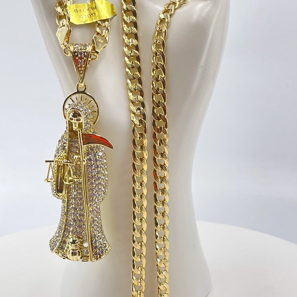 Accessories | The Grim Reaper And Chain Gold Plated 14k | Poshmark